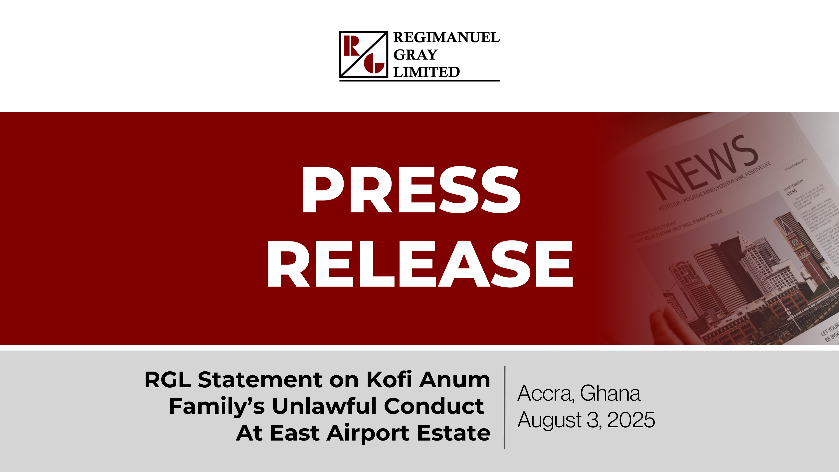 Press Release – RGL Official Statement on Kofi Anum Family | Regimanuel ...